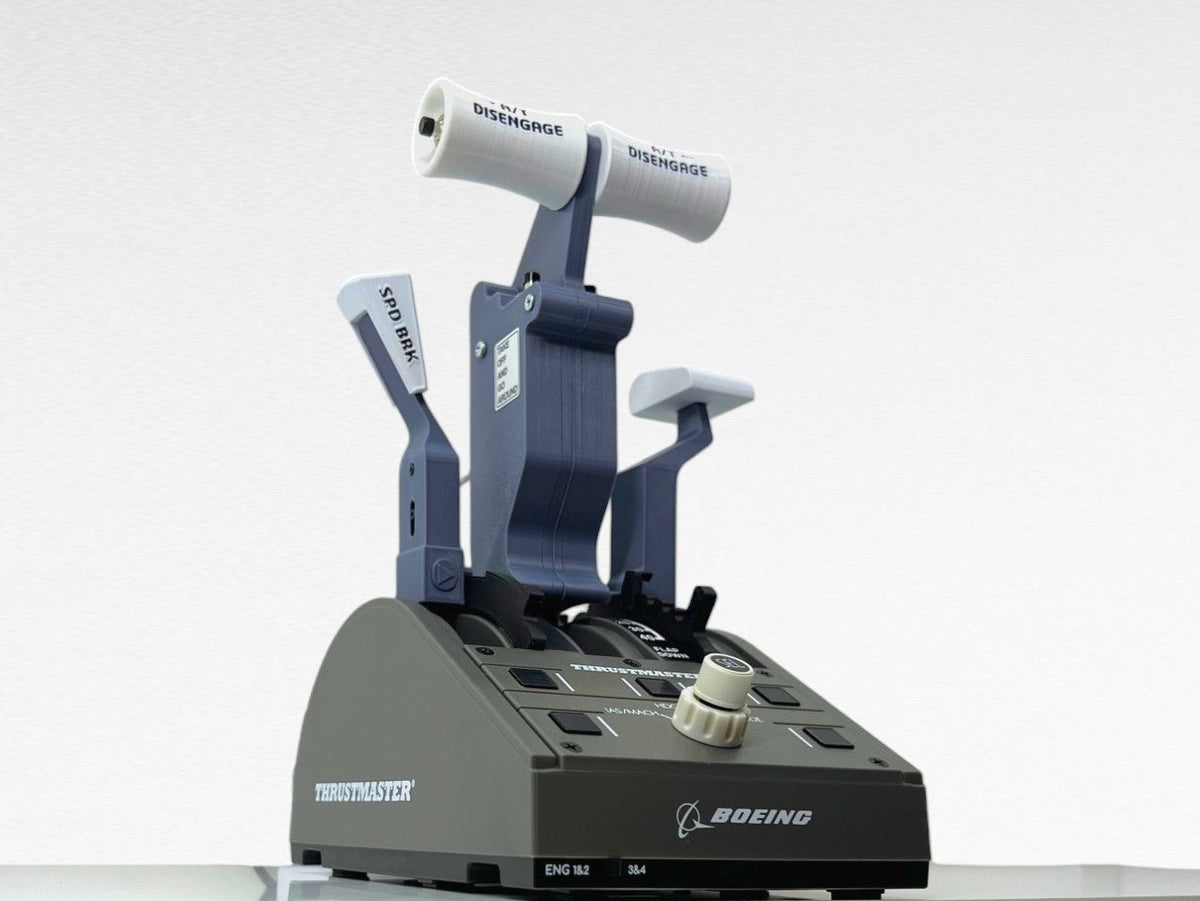 Boeing 737 Combined Gray Throttle Levers Addons for Thrustmaster TCA Q ...