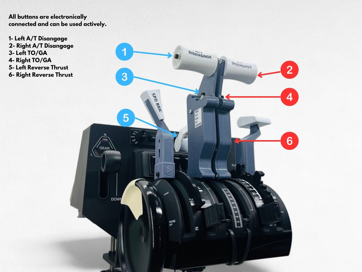 Boeing 737 Full Electronic Thrust Lever Kit for Honeycomb Bravo TQ, Fu ...