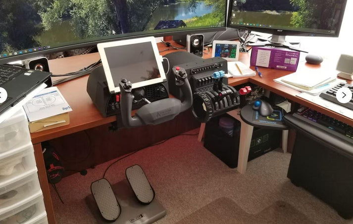 Ipad Stand for Honeycomb Yoke and Bravo, Flight Simulator – sierradelta3d